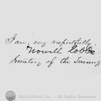 Mark with Signature: Howell Cobb. | #607796