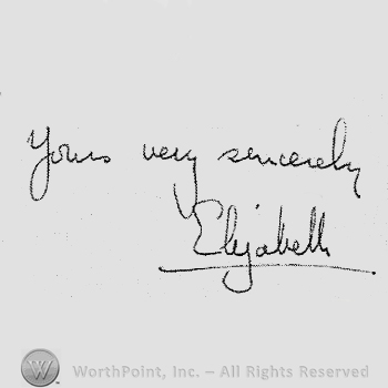 Mark with Signature: Queen Elizabeth II. | #607849