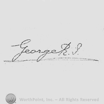 Mark with Signature: George V. | #607859