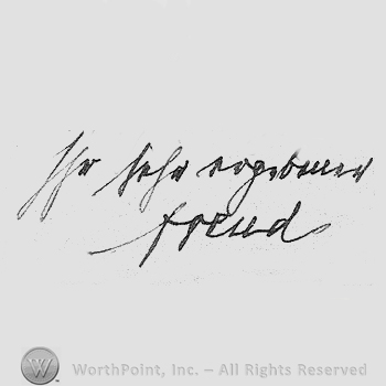 Mark with Signature: Sigmund Freud. | #607892