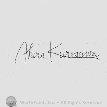 Mark with Signature: Akira Kurosawa. | #607906
