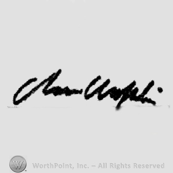 Mark with Signature: Charlie Chaplin. | #607913