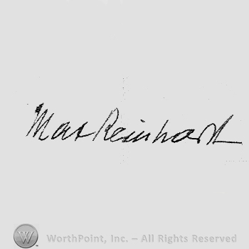Mark with Signature: Max Reinhardt. | #607924