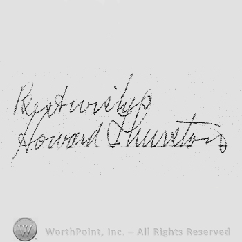 Mark with Signature: Howard Thurston. | #607925