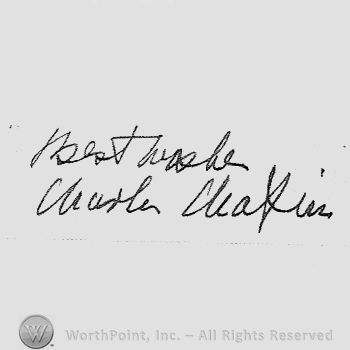 Mark with Signature: Charlie Chaplin. | #607928