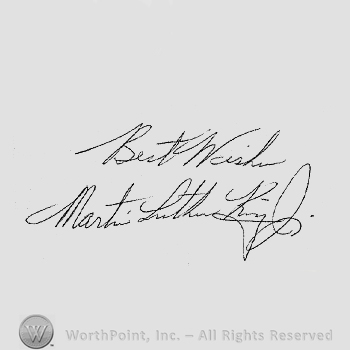 Mark with Signature: Martin Luther King Jr.. | #607951