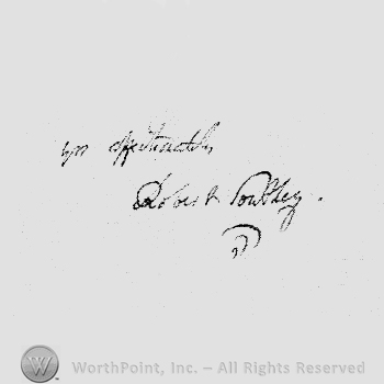 Mark with Signature: Robert Southey. | #607977
