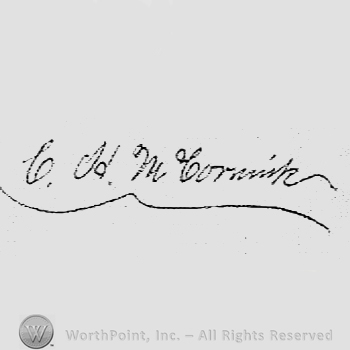 Mark with Signature: Cyrus Hall McCormick. | #607984