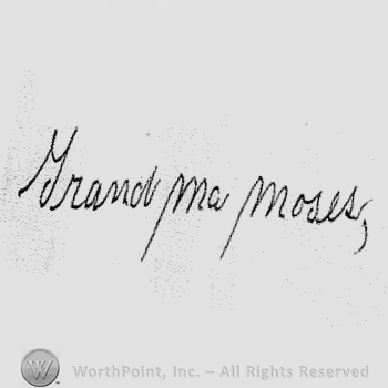 Mark with Signature: Grandma Moses. | #608005