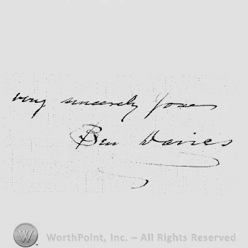 Mark with Signature: Ben Davies. | #608019