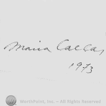 Mark with Signature: Maria Callas. | #608040