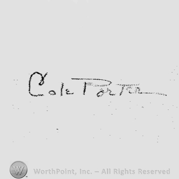 Mark with Signature: Cole Porter. | #608054