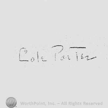 Mark with Signature: Cole Porter. | #608055
