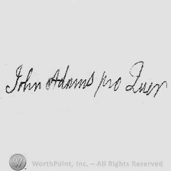 Mark with Signature: John Adams. | #608057
