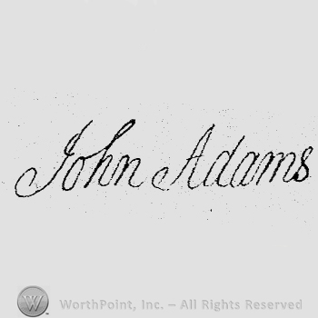 Mark with Signature: John Adams. | #608058