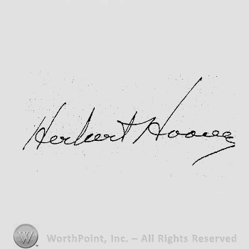 Mark with Signature: Herbert Hoover. | #608075