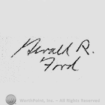 Mark with Signature: Gerald Rudolph Ford Jr. . | #608080