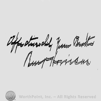 Mark with Signature: Benjamin Harrison. | #608100