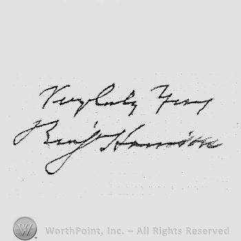 Mark with Signature: Benjamin Harrison. | #608102