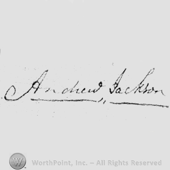 Mark with Signature: Andrew Jackson. | #608109