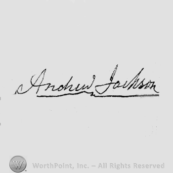 Mark with Signature: Andrew Jackson. | #608110