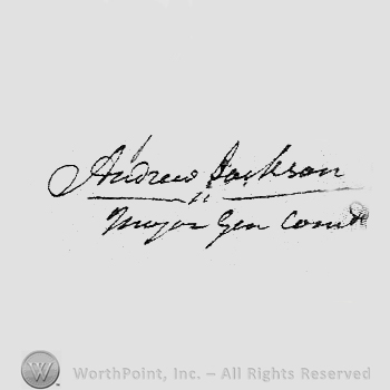 Mark with Signature: Andrew Jackson. | #608111