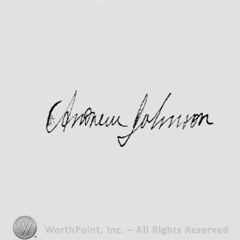 Mark with Signature: Andrew Johnson. | #608115