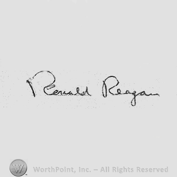 Mark with Signature: Ronald Reagan. | #608140