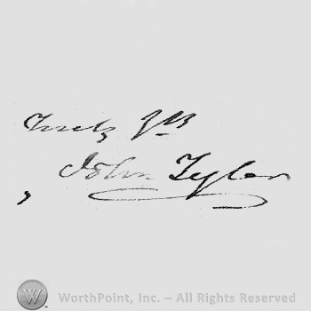 Mark with Signature: John Tyler. | #608166