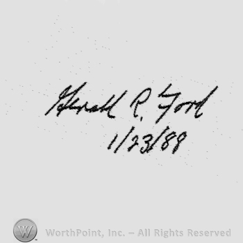 Mark with Signature: Gerald Rudolph Ford Jr. . | #608182