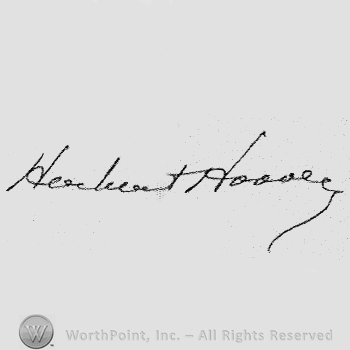 Mark with Signature: Herbert Hoover. | #608184