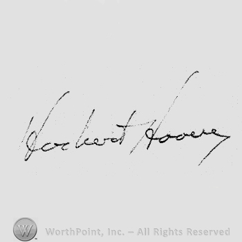 Mark with Signature: Herbert Hoover. | #608188