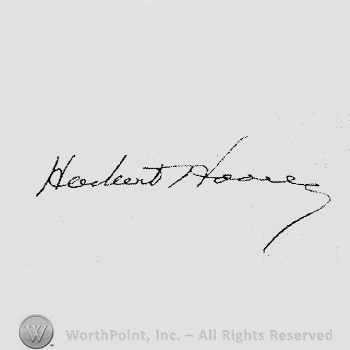 Mark with Signature: Herbert Hoover. | #608193