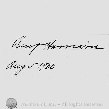 Mark with Signature: Benjamin Harrison. | #608200