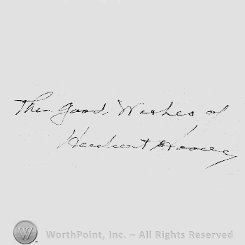 Mark with Signature: Herbert Hoover. | #608204