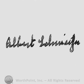 Mark with Signature: Albert Schweitzer. | #608226