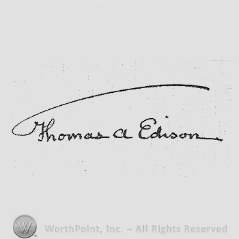 Mark with Signature: Thomas A. Edison. | #608249