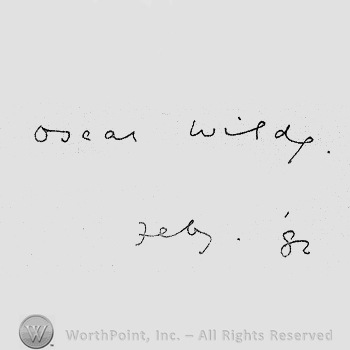 Mark with Signature: Oscar Wilde. | #608315