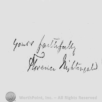 Mark with Signature: Florence Nightingale. | #608330