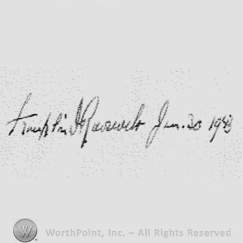 Mark with Signature: Franklin D. Roosevelt. | #608341