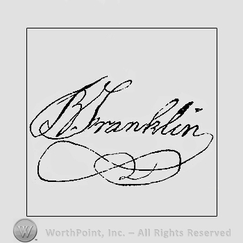 Mark with Signature: Benjamin Franklin. | #608829