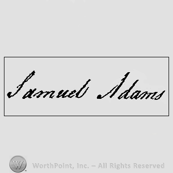 Mark with Signature: Samuel Adams. | #608843