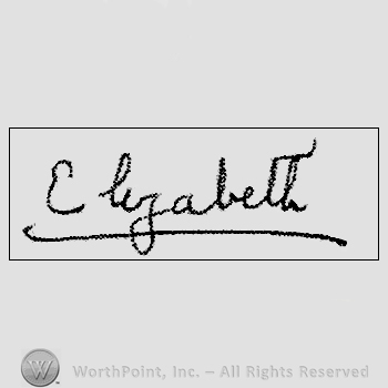 Mark with Signature: Queen Elizabeth II. | #608905