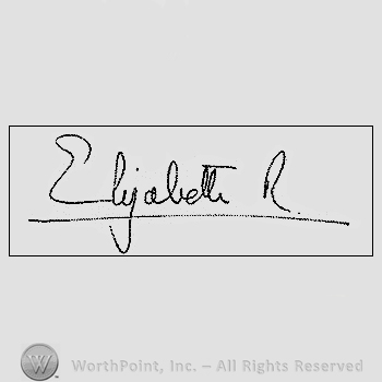 Mark with Signature: Queen Elizabeth II. | #608906