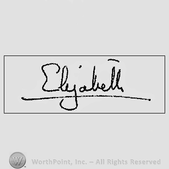 Mark with Signature: Queen Elizabeth II. | #608914