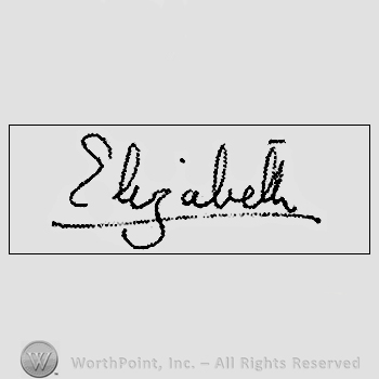 Mark with Signature: Queen Elizabeth II. | #608915