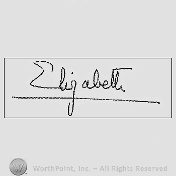 Mark with Signature: Queen Elizabeth II. | #608916