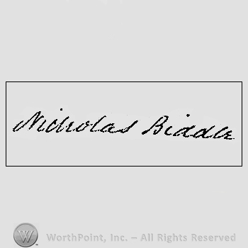 Mark with Signature: Nicholas Biddle. | #608923