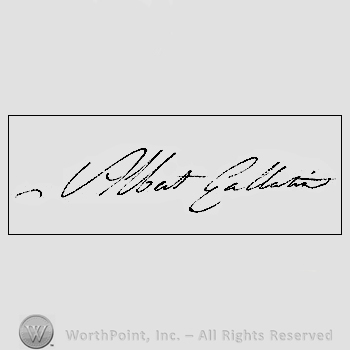 Mark with Signature: Albert Gallatin. | #608938