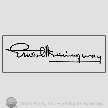 Mark with Signature: Ernest Hemingway. | #608956